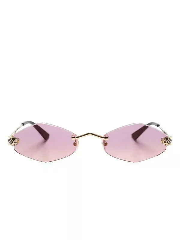 Cartier Panthère Embellishment Sunglasses - Pink
