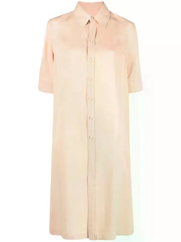 JIL SANDER Short-sleeve Midi Shirtdress - Neutrals