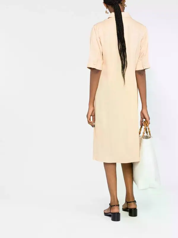 JIL SANDER Short Sleeve Midi Shirtdress