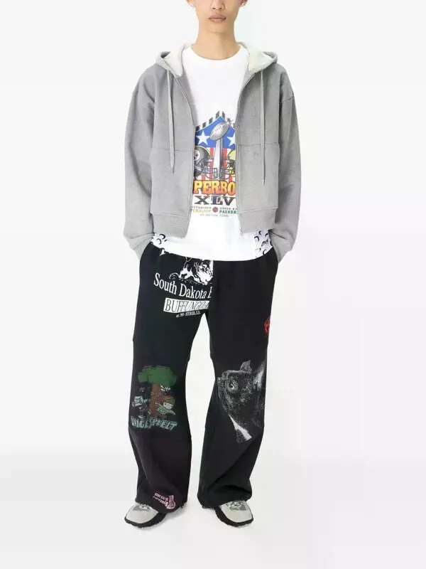 MARINE SERRE Moon-pattern Fleece Hoodie
