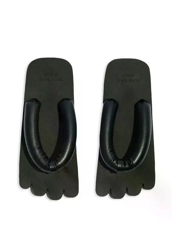 AVAVAV T-bar Strap Open Toe Slides - Black