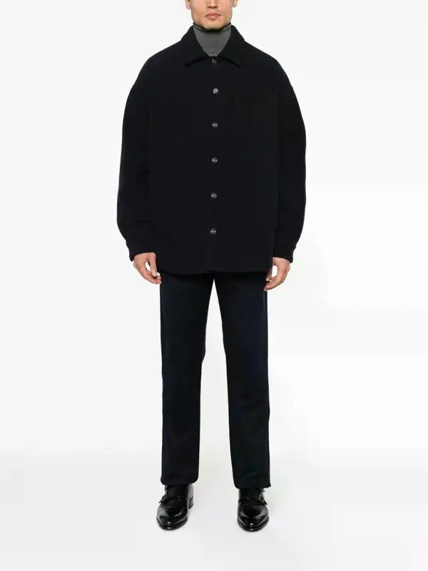 Giorgio Armani Felted Virgin Wool Shirt Jacket