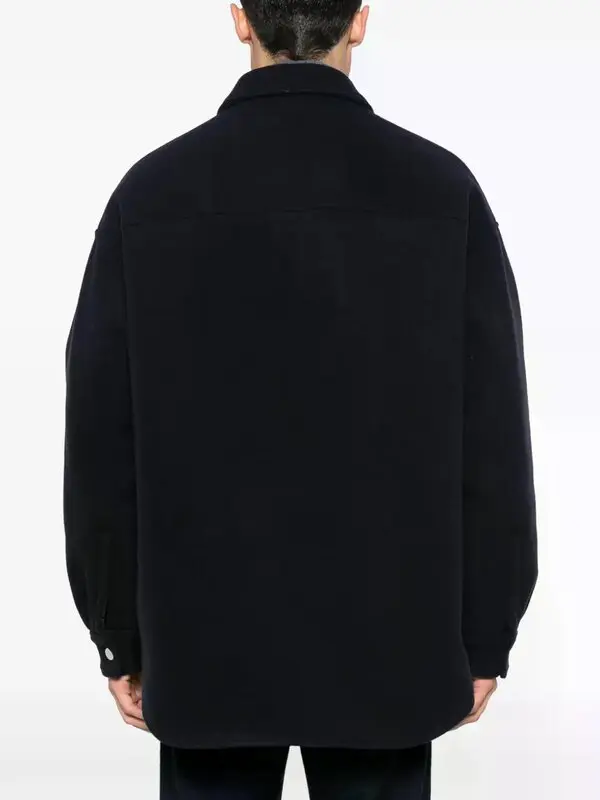Giorgio Armani Felted Virgin Wool Shirt Jacket