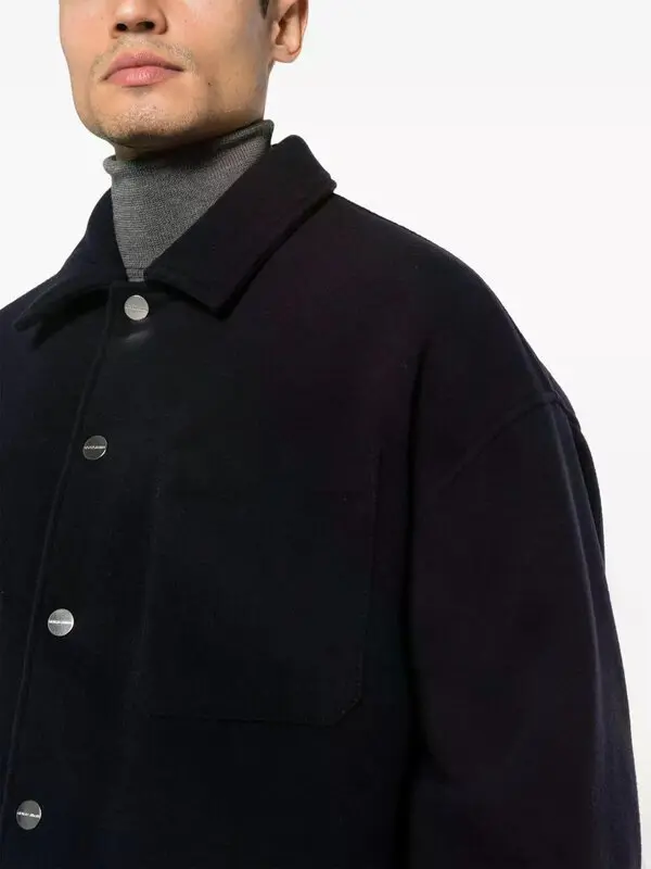 Giorgio Armani Felted Virgin Wool Shirt Jacket