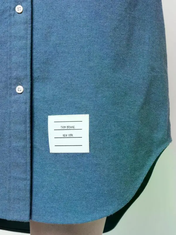 Thom Browne Logo-patch Cotton Shirt Dress