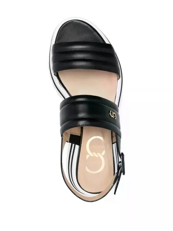 Casadei Logo-print Wedge Sandals