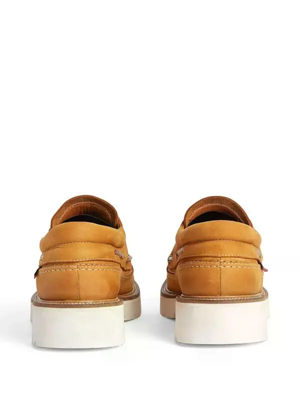 Dsquared2 Lace-up Leather Boat Shoes - Neutrals