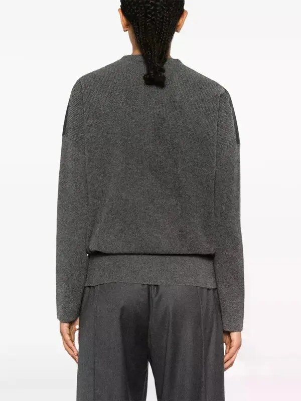 Fabiana Filippi Merino-silk Blend Cropped Sweater With Drawstring Waist
