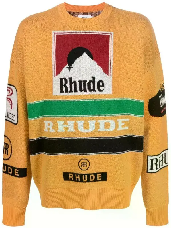 Rhude Intarsia-knit Crew Neck Jumper