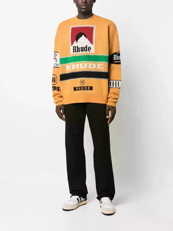 Rhude Intarsia-knit Crew Neck Jumper