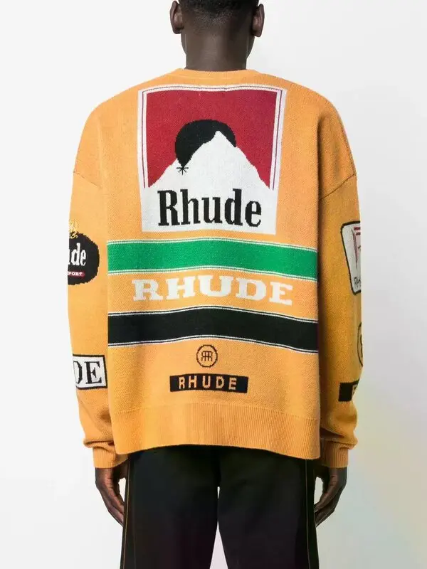 Rhude Intarsia-knit Crew Neck Jumper