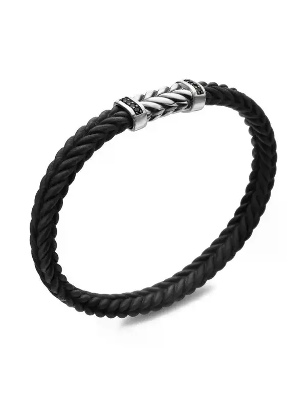 David Yurman Sterling Chevron Braided Bracelet