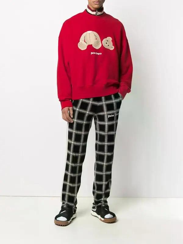 Palm Angels Bear Cotton Sweatshirt - Red