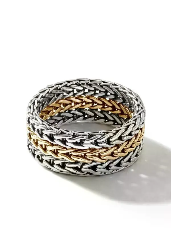 John Hardy 18kt Yellow Gold Classic Chain Ring