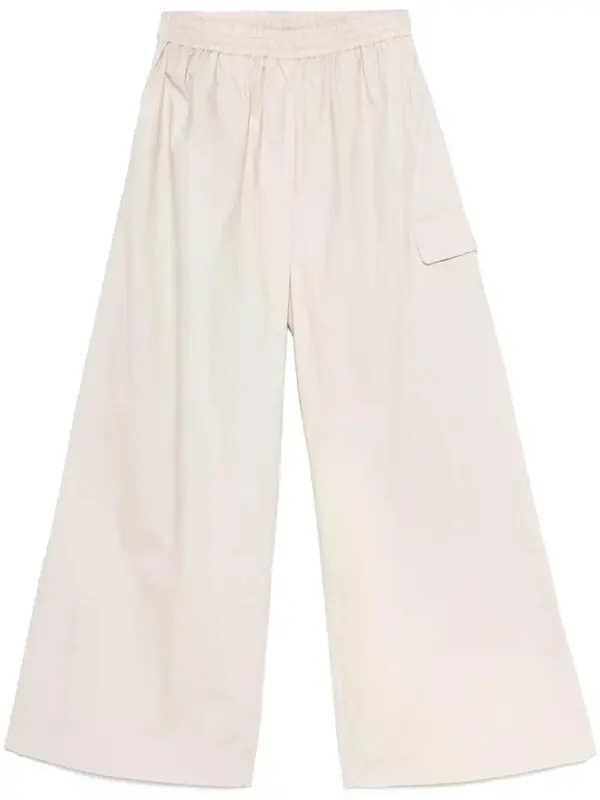 Remain Birger Christensen Wide-leg Trousers With Drawstring Waist - Neutrals