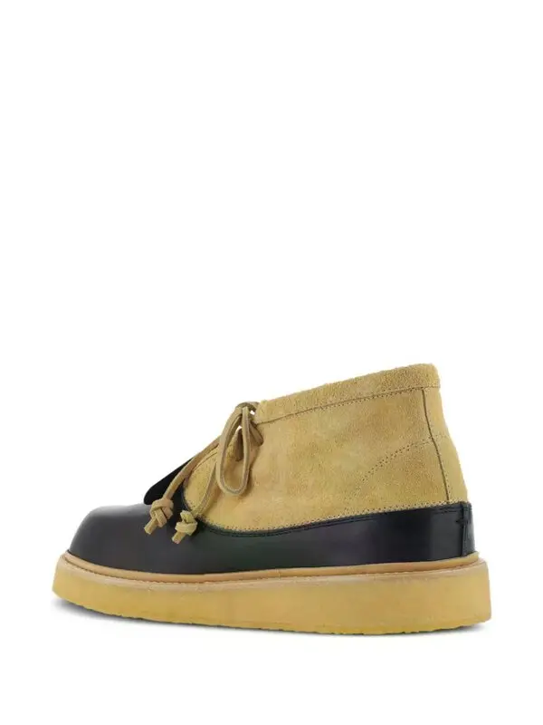 Marni Logo-tag Leather Ankle Boots - Neutrals