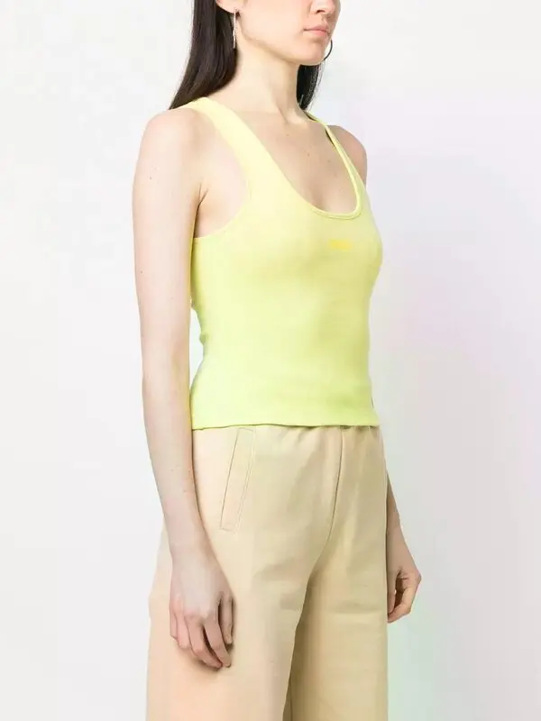 Gcds Logo-print Ribbed Cotton Tank Top