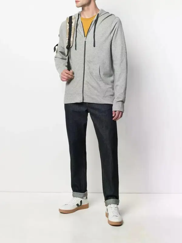 JAMES PERSE Vintage Cotton Zip-front Hoodie