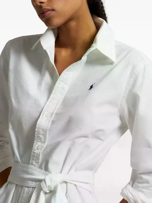 Polo Ralph Lauren Embroidered Shirtdress - White