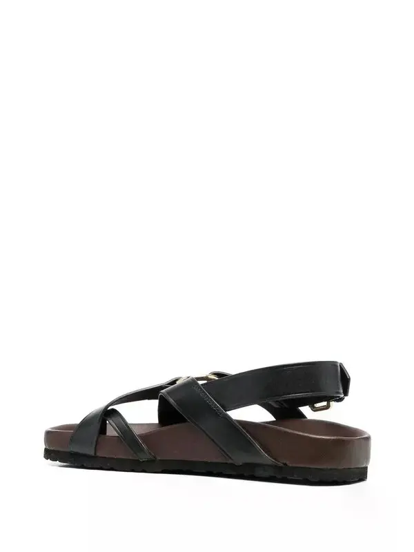 Soeur Mexico Leather Sandals - Black