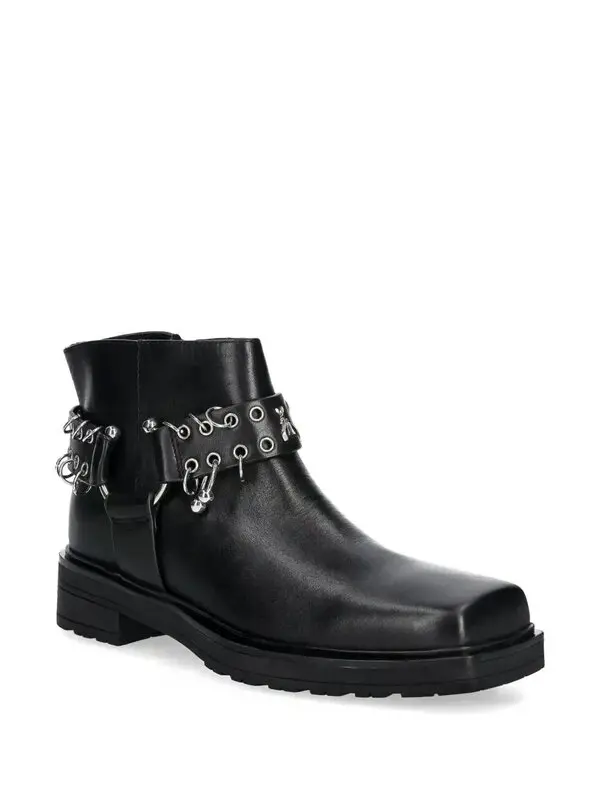 Patrizia Pepe Embellished Square Toe Boots