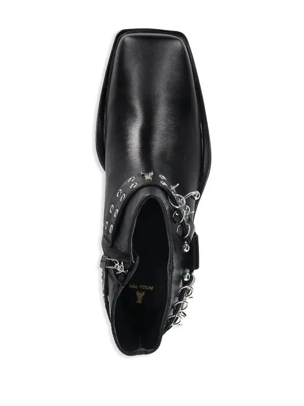 Patrizia Pepe Embellished Square Toe Boots