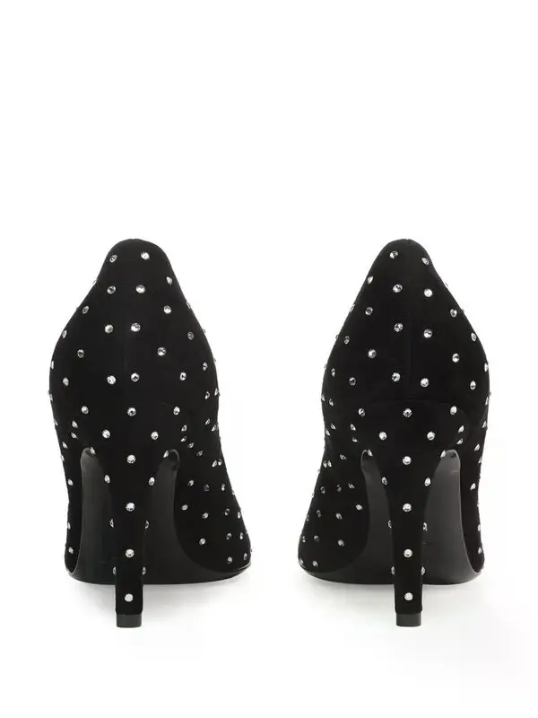 SERGIO ROSSI Embellished Sculpted Heel Pumps - Black