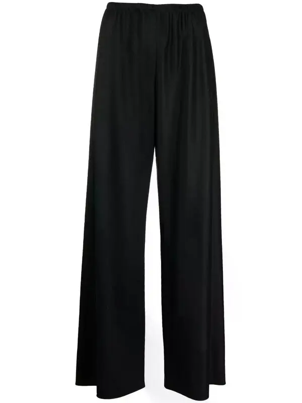 THE ROW High-waisted Wide-leg Trousers - Black