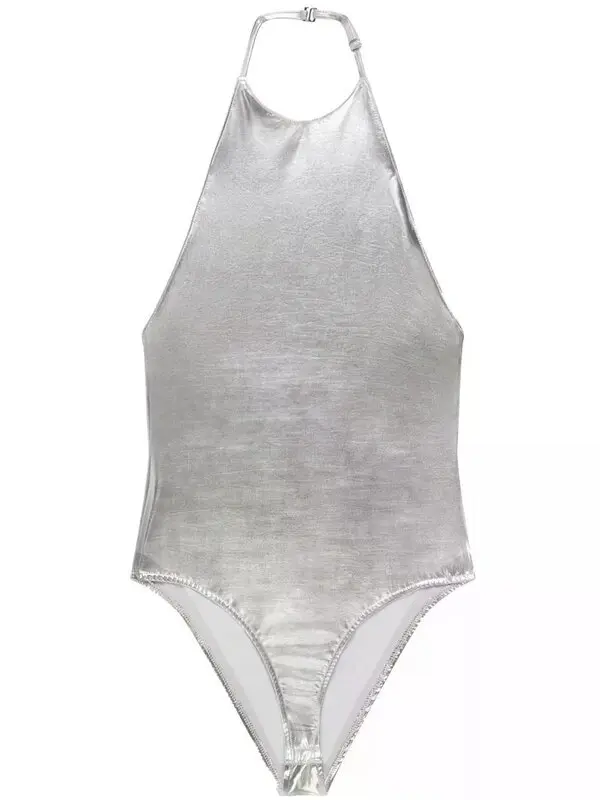 COURREGES Halterneck Bodysuit With Embroidered Logo