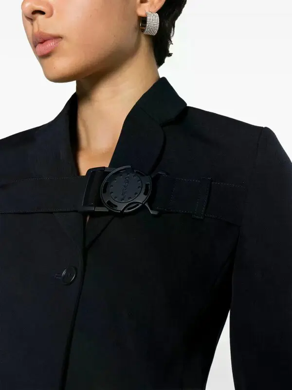 Off-White Buckled Virgin Wool Blazer