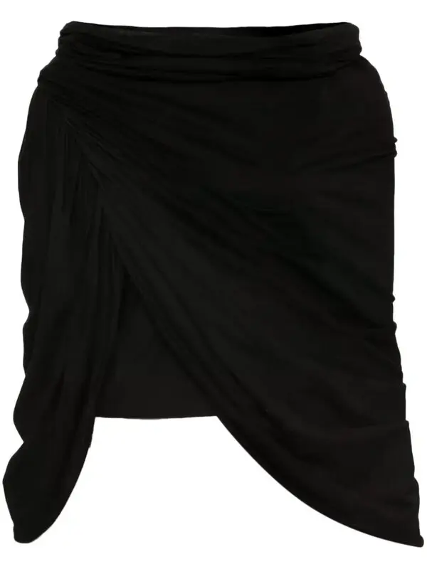 Rick Owens Draped Cotton Top - Black