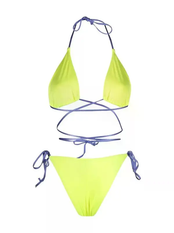 NOIRE SWIMWEAR Tanning Wraparound Bikini - Yellow