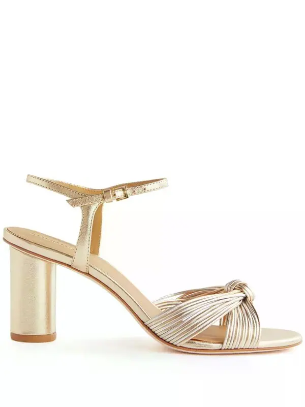 REFORMATION Petra Leather Block Heel Sandals
