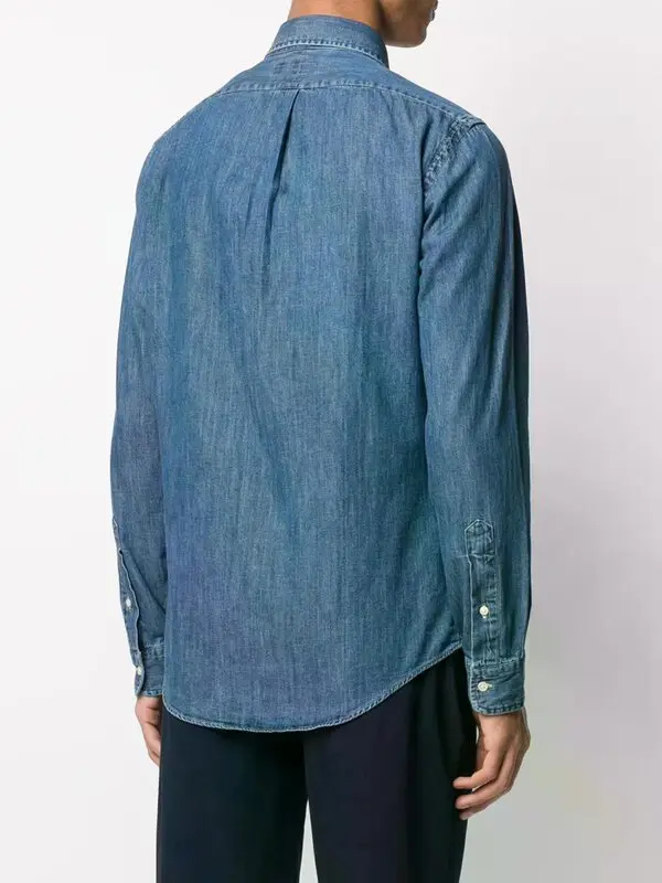 Polo Ralph Lauren Logo-embroidered Button-down Shirt - Blue