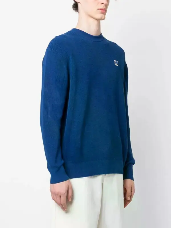 Maison Kitsuné Logo Patch Knit Jumper