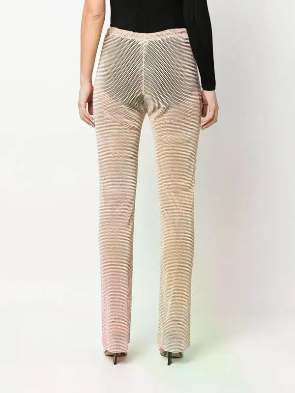 SANTA BRANDS Rhinestone Embellished Trousers - Neutrals