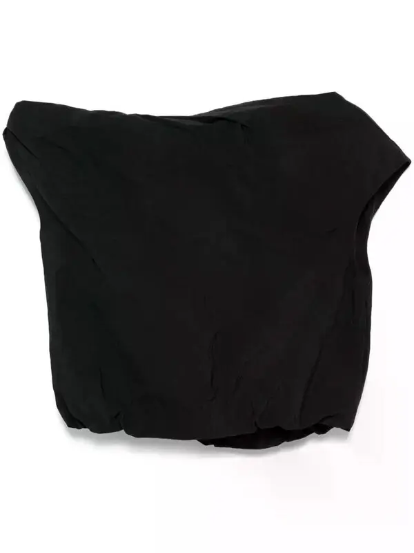 Paris Georgia Boat Neck Cap Sleeve Top With Puffball Hem