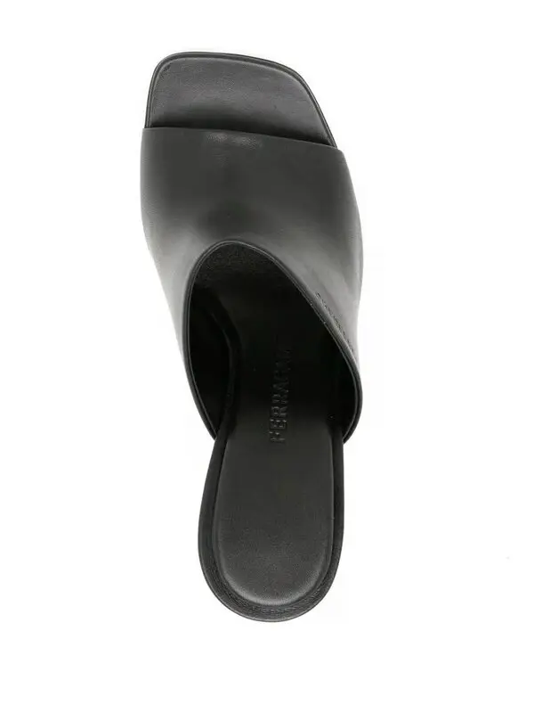 FERRAGAMO Elina Leather Sandals With Sculptural Heel