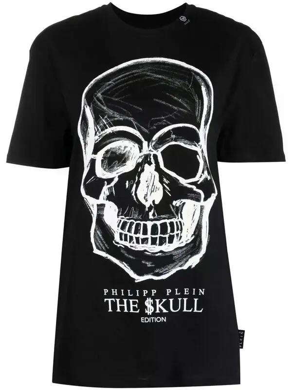 Philipp Plein Skull-print Cotton T-shirt - Black