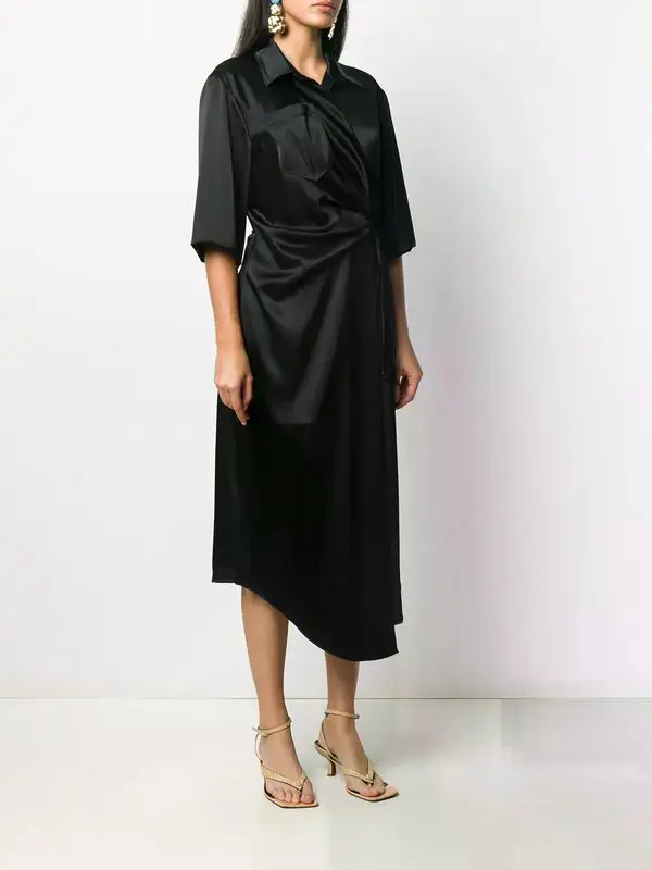 Nanushka Satin Wrap Dress