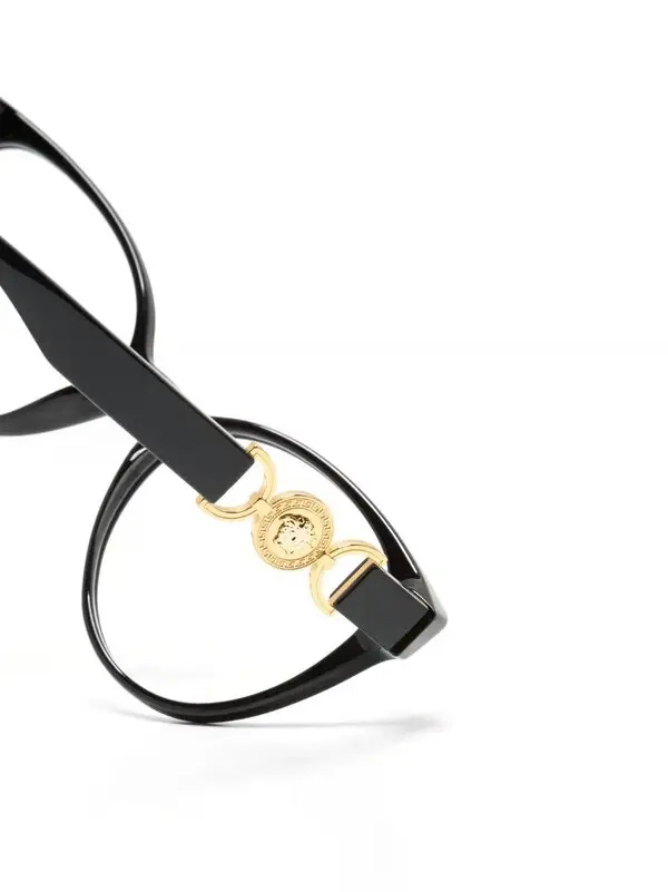 Versace Medusa Plaque Round-frame Glasses
