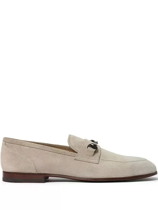 SCAROSSO Suede Horsebit Loafers