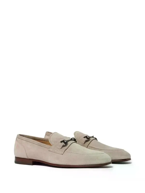 SCAROSSO Suede Horsebit Loafers