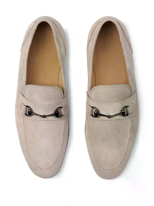 SCAROSSO Suede Horsebit Loafers