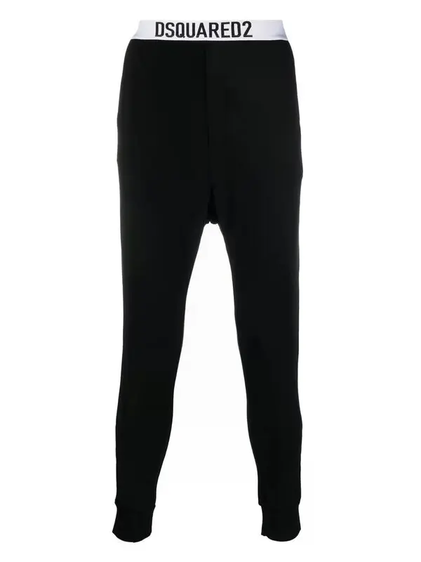 Dsquared2 Logo-waistband Sleep Leggings - Black