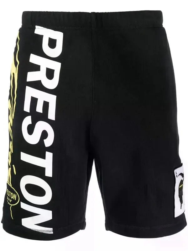 Heron Preston Logo-print Jersey Track Shorts - Black