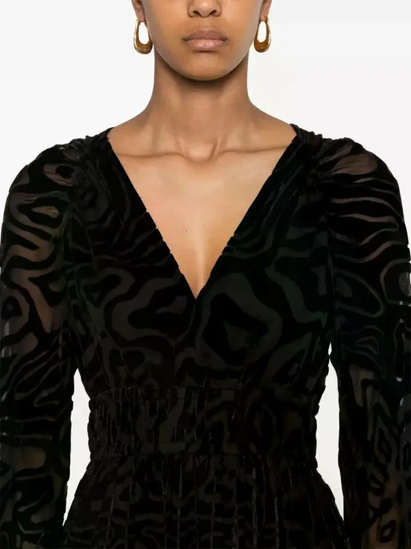 Ulla Johnson Elora Midi Dress With Abstract Pattern