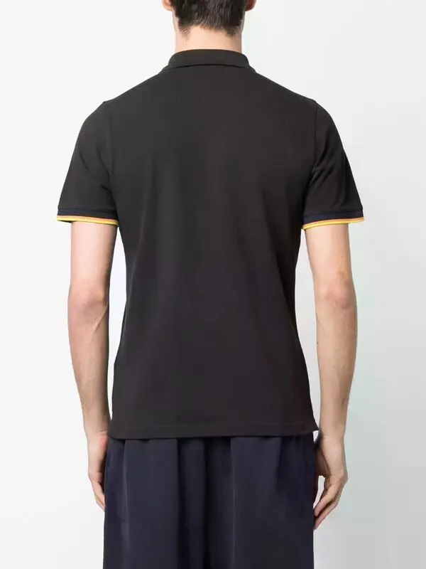 K-WAY Logo Patch Polo Shirt - Black