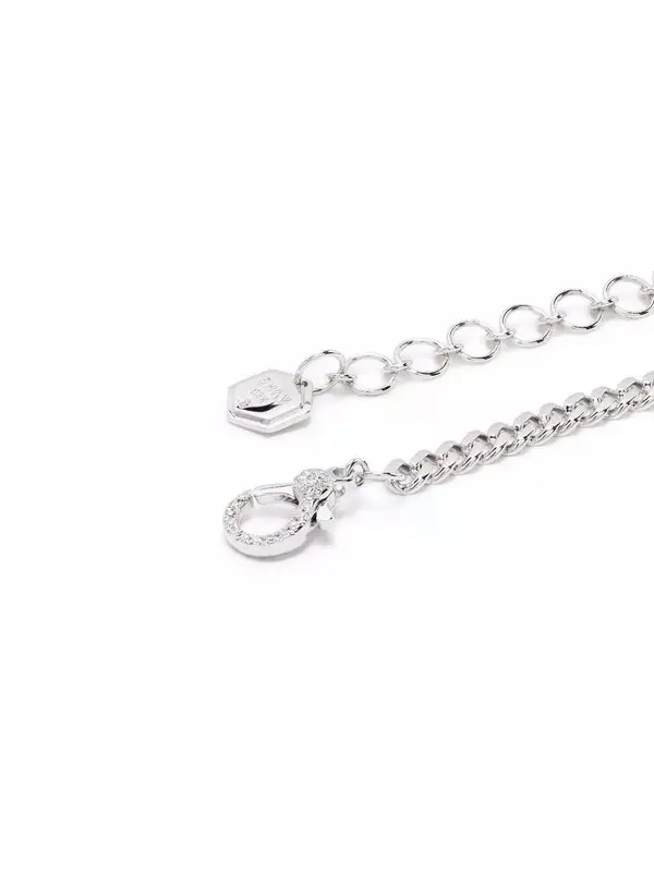 Shay 18kt White Gold Diamond Curb Chain Choker