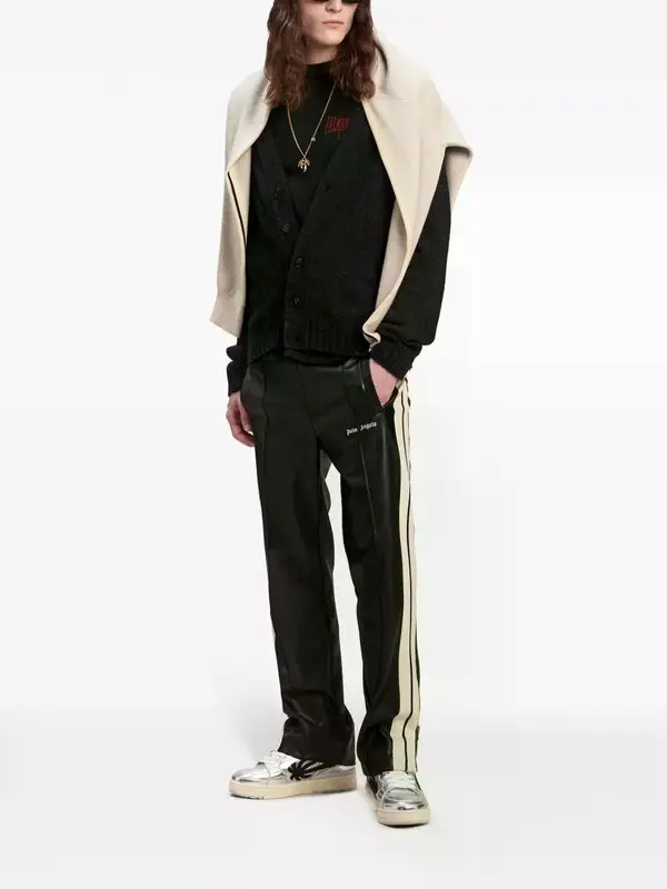 Palm Angels Logo Intarsia V-neck Cardigan